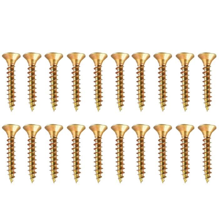 20 vis autoperceuses à tête fraisée à galvanisée autoperceuse ...