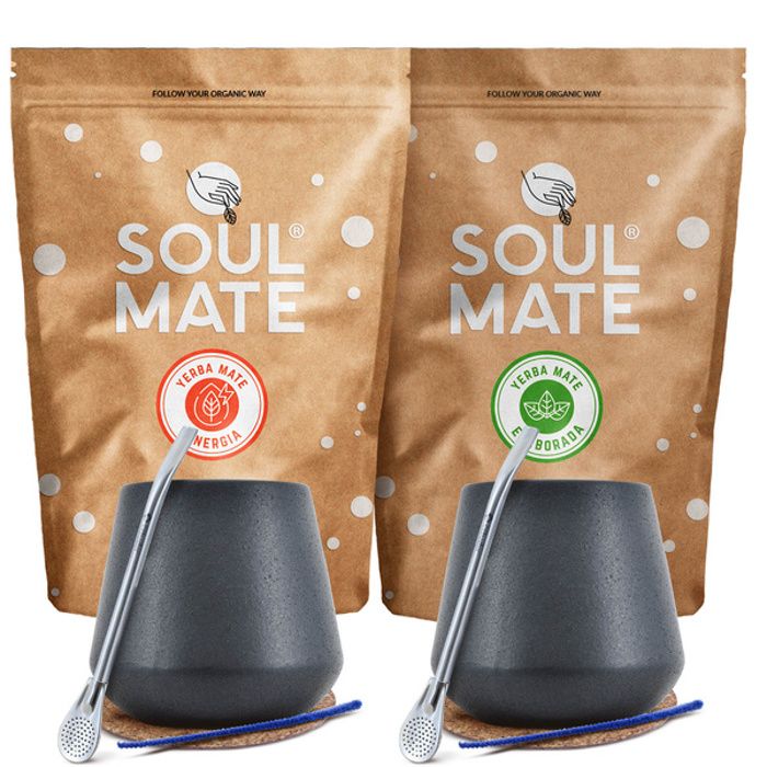 Yerba Mate Bio 1kg Fruité Kit SOUL MATE Organic Guarana Sin Humo ...