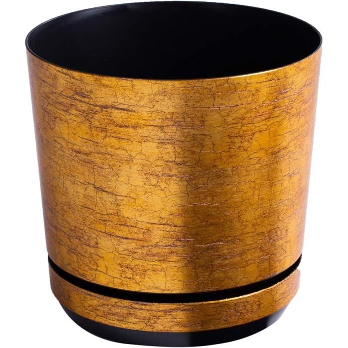 KORAD Pot de Fleur - Or Antique 26 cm - Pot de Fleur avec Trous de ...