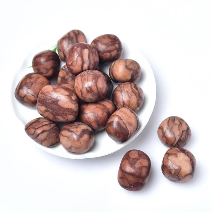 PIERRE VENDUE SEULE,Red leopard grain-50g--Pierre à rouler en cristal ...
