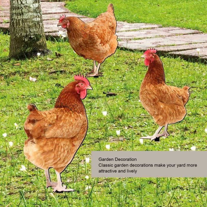 Piquets de poussin de poule Piquets de jardin de poule Piquets Colorés ...