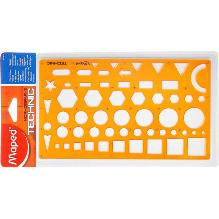 Normographe Technic MAPED - Trace-formes antichoc - Orange - Cdiscount ...