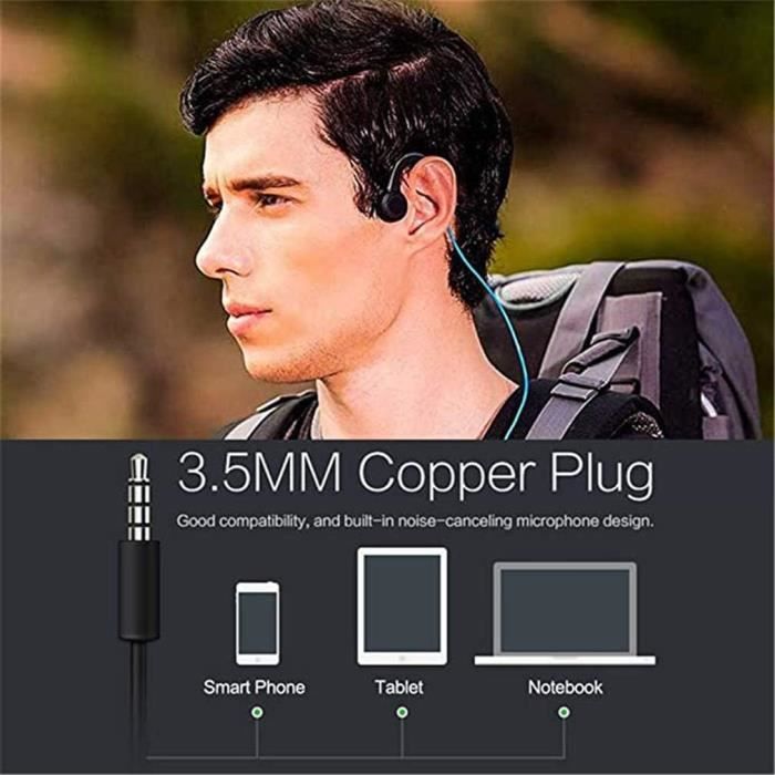 Écouteur De Conduction Osseuse Câblée, Filaire 3,5 Mm Imperméable À L ...