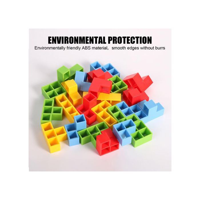 Jeu d'Adresse Tetra Tower 48 Blocs Équilibre et 22 Cartes - Jeu de ...