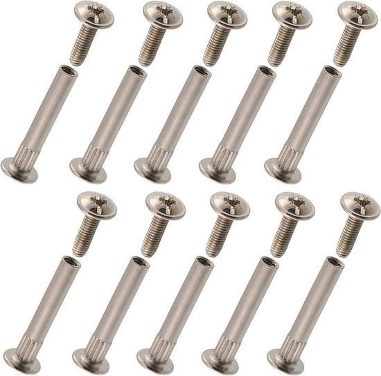 Lot de 10 vis d'assemblage M4x15 mm avec douille M4x30 mm - en acier ...