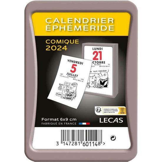 Calendrier Ephemeride Comique 6X9 1Jour Par Page 2024 Ass Français[H116 ...