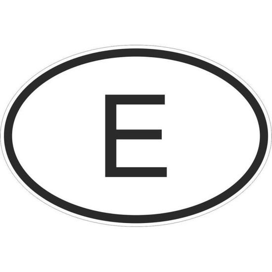 Autocollant sticker code pays voiture espagne - Cdiscount Maison