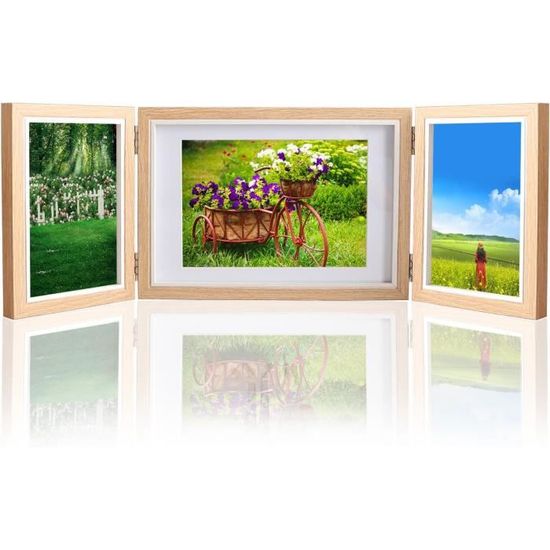 Cadre Photo, Cadre Photo Bois Multiple Collage 3 Photos Cadre Photo De ...