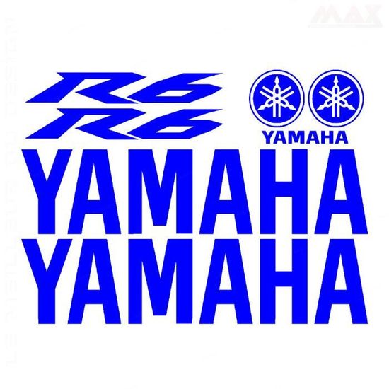 7 stickers YAMAHA R6 – BLEU ROI – sticker YZF R6 600 EXUP - YAM406 ...