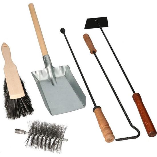 KOTARBAU Serviteur de cheminée 5 pièces avec tisonnier, balai, pelle ...
