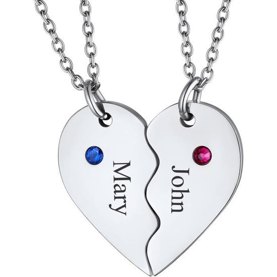 Collier Femme Puzzle Séparé 2-8 Prénoms Des Enfants Personnalisé ...