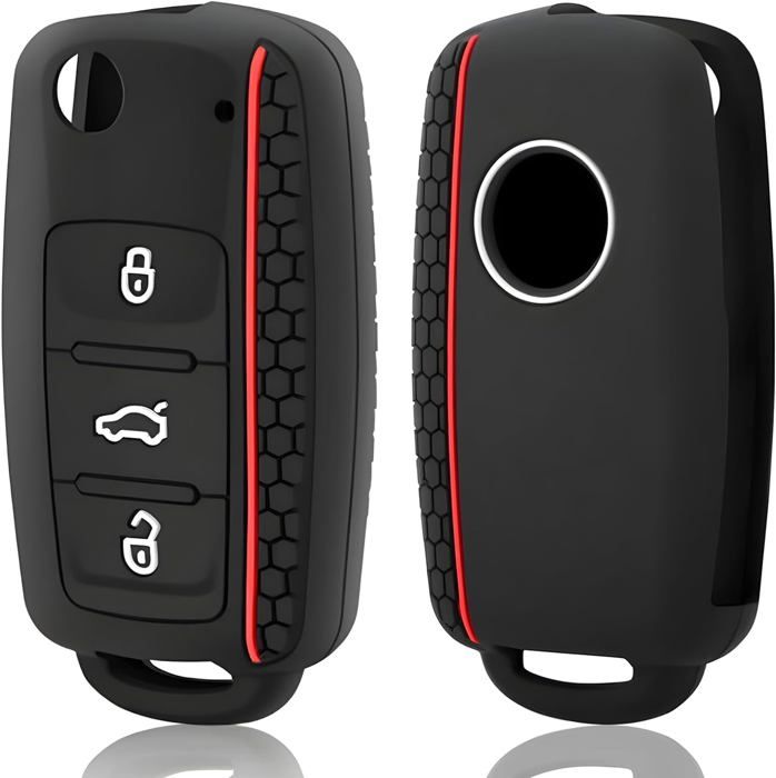 Coque De Clé De Voiture En Silicone Compatible Avec Vw Polo Golf 4/5/6 ...