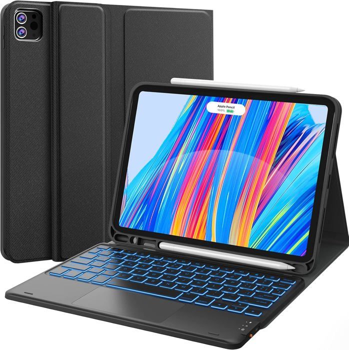 Clavier Ipad Air 6 Génération 11" 2024, Touchpad Avec Clavier Pour Ipad Pro 11 (4Ème/3E/2E/1Ère ...