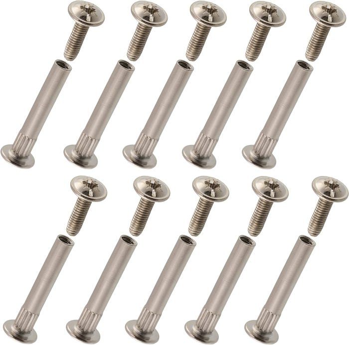 Lot de 10 vis d'assemblage M4x15 mm avec douille M4x30 mm - en acier ...