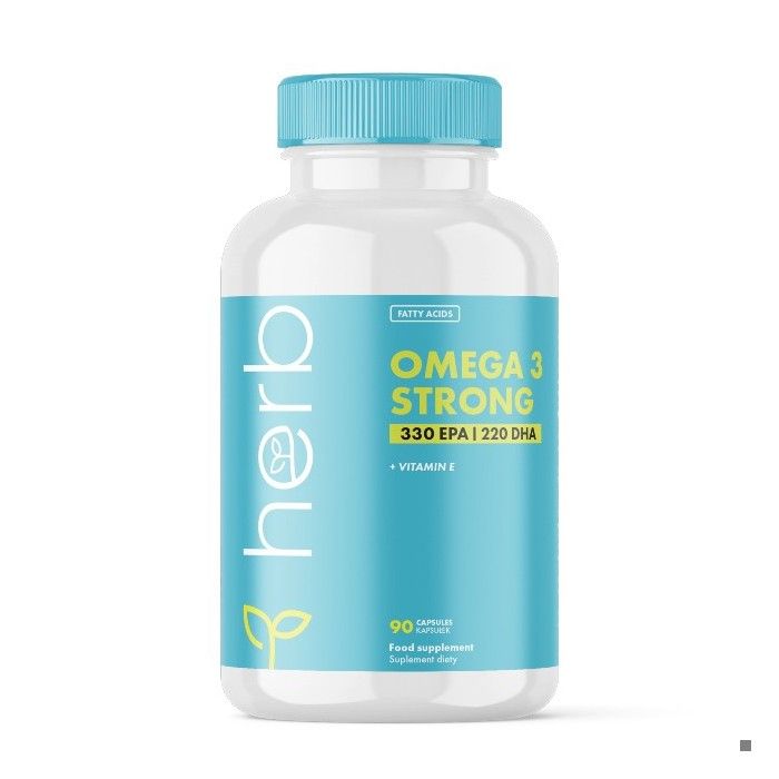 Omega-3 Strong 1000 mg (EPA 330/ DHA 220) 90 Capsules Herb - Cdiscount ...
