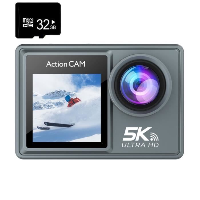 S10 avec carte 32 Go-Option 2-Caméra d'action étanche avec télécommande Wi-Fi, grand angle 170 ...