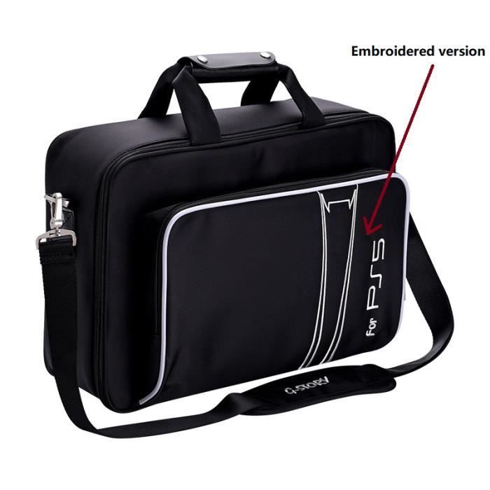 Broderie-Sac de transport pour console PS5, étui en nylon, sac à main ...