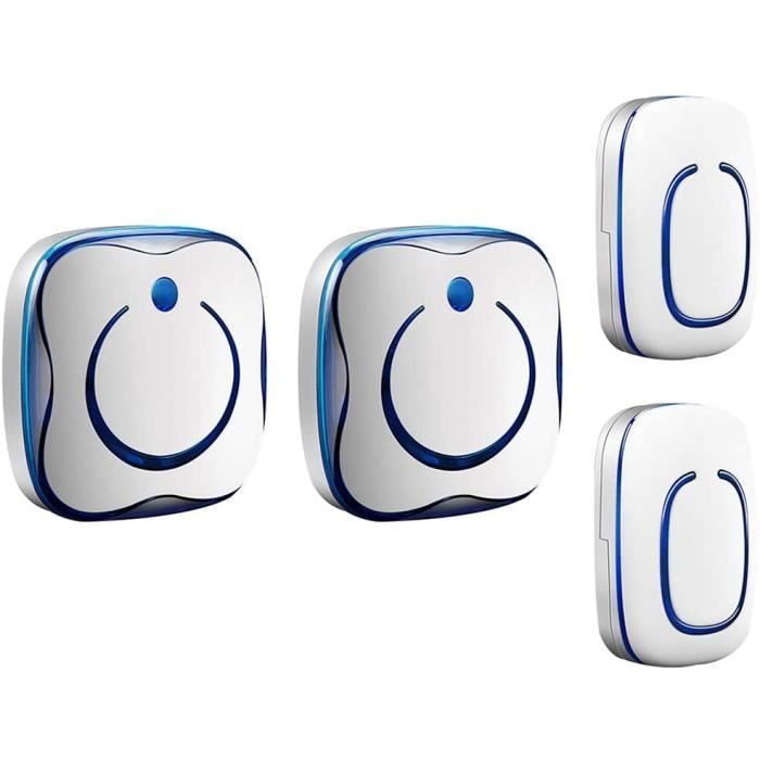 Sonnette De Porte sans Fil, Carillon De Porte Mural Étanche, 2 ...