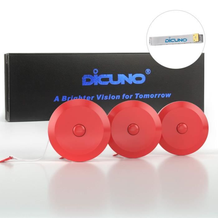 DiCUNO 1.5m 60 pouces ruban à mesurer rond ruban à mesurer rétractable ...