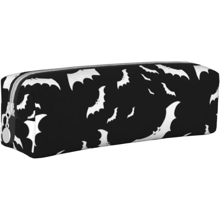 Trousse À Crayons En Cuir Imprimée Motif Citrouille D'Halloween ...