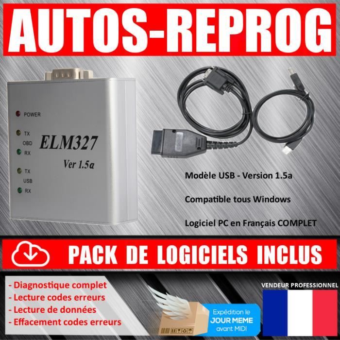 Câble / Interface ELM 327 PRO USB - Diagnostique AUTO - LOGICIEL EN ...