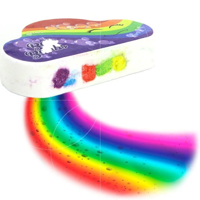 Pokhara Bombe de bain arc-en-ciel Nuage Blanc 130g - Cdiscount Au quotidien