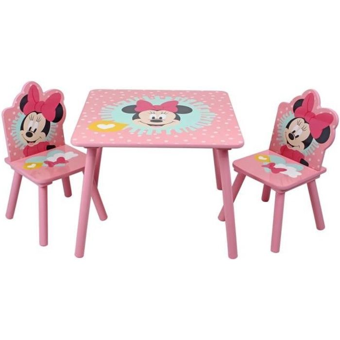 Set de table avec 2 chaises pour enfants Disney Minnie - Cdiscount ...