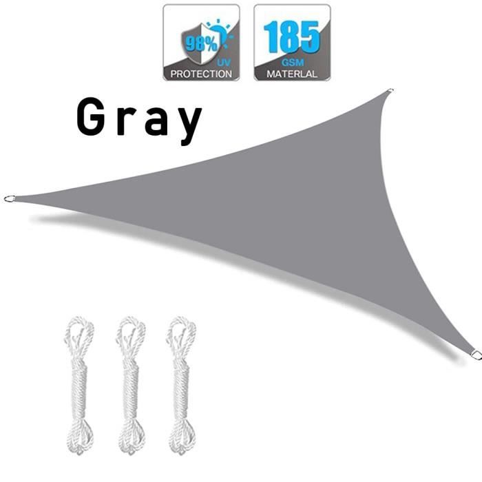 Couleur Gris taille 5x5x7.1m Voile d'Ombrage de Soleil en Forme de ...