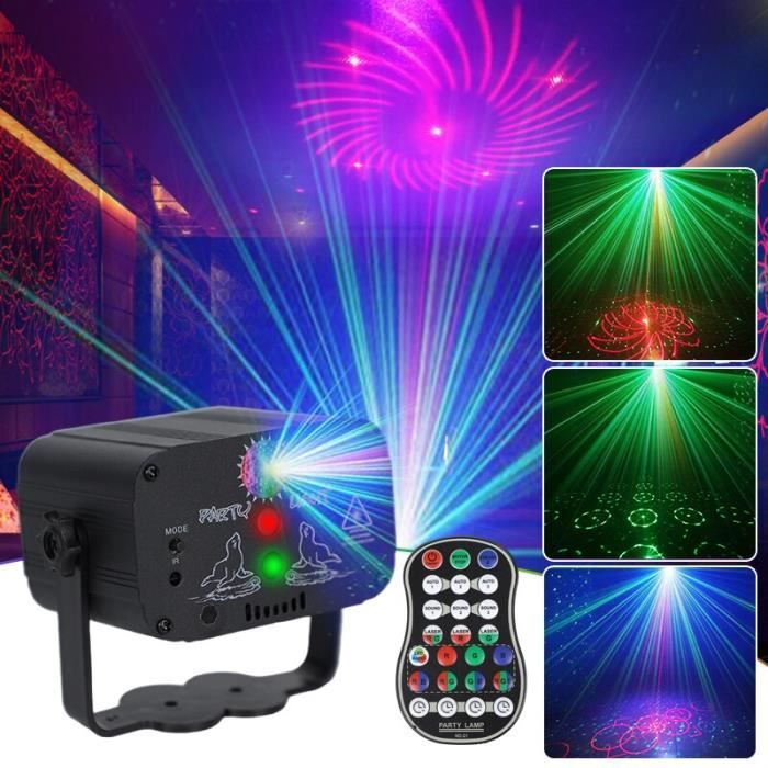 Disco lumière RGB Laser activé par le son DJ lumières de fête ...
