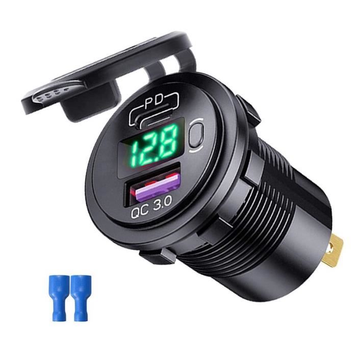 Chargeur Usb Qc30 Pd Typec Pour Voiture Avec Interrupteur Prise Pour ...