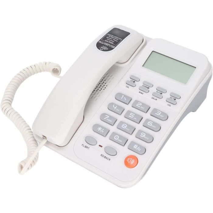 Téléphone Filaire Kx-T2026Cid,Téléphone Fixe Avec Écran Lcd,Téléphone De Bureau Pour Bureau À ...