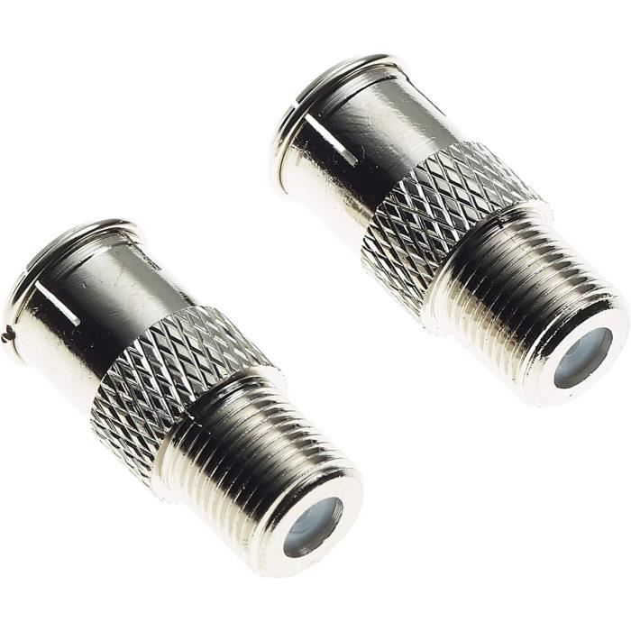 Adaptateur Femelle Type F Vers Fiche Mâle - Adaptateur De Connecteur ...