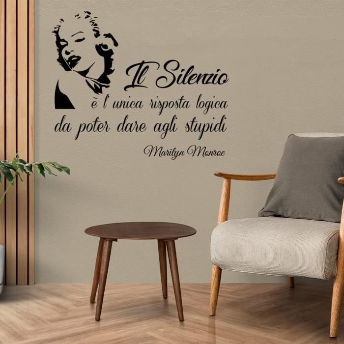 Sticker Mural - Marilyn Monroe Le Silence Est La Seule Réponse Logique ...
