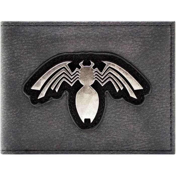 Venom Anti-Héros Emblème Araignée Métallique Portefeuille Pliant Bi ...