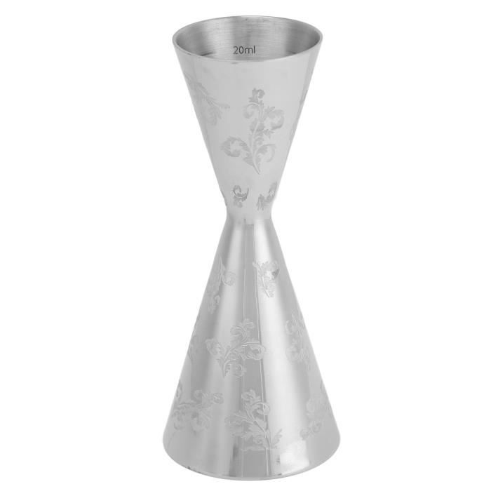 HURRISE Gobelet doseur de barman Jigger Acier Inoxydable Feuilles ...