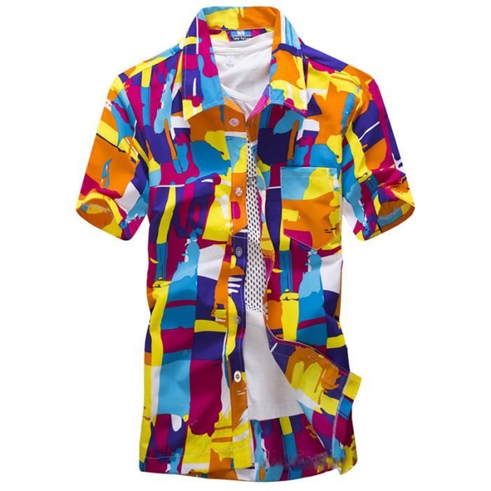 Chemise Homme Hawaii Beach Chemise Chemise à manches courtes Chemise ...