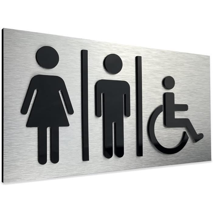 Picto WC Unisex - Pictogramme Toilette - Panneau toilettes, Porte ...