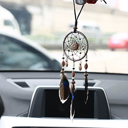 Mini Attrape-Rêve pour Les Plumes Naturelles perlées de Voiture et Web ...