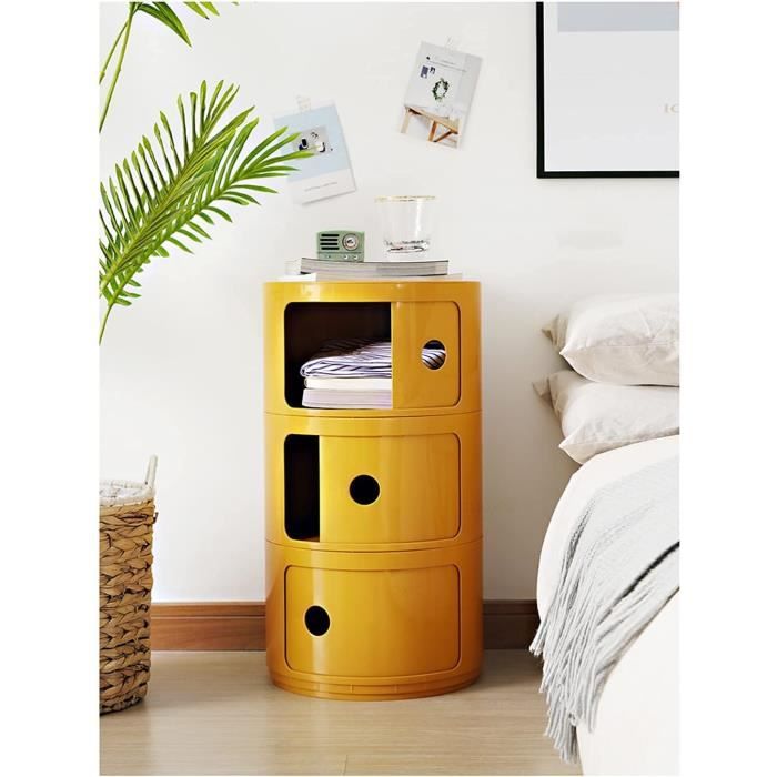 NMDCDH Table de Chevet Ronde Amovible, Table de Chevet de simplicité ...