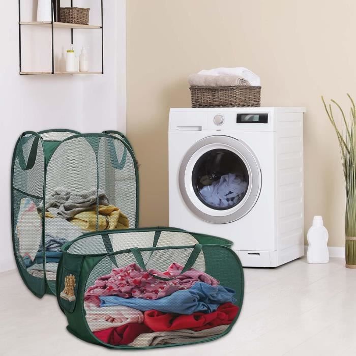 DAWNTREES Panier à linge pliables,2 pop-up Launy Basket Hamper, Grand ...