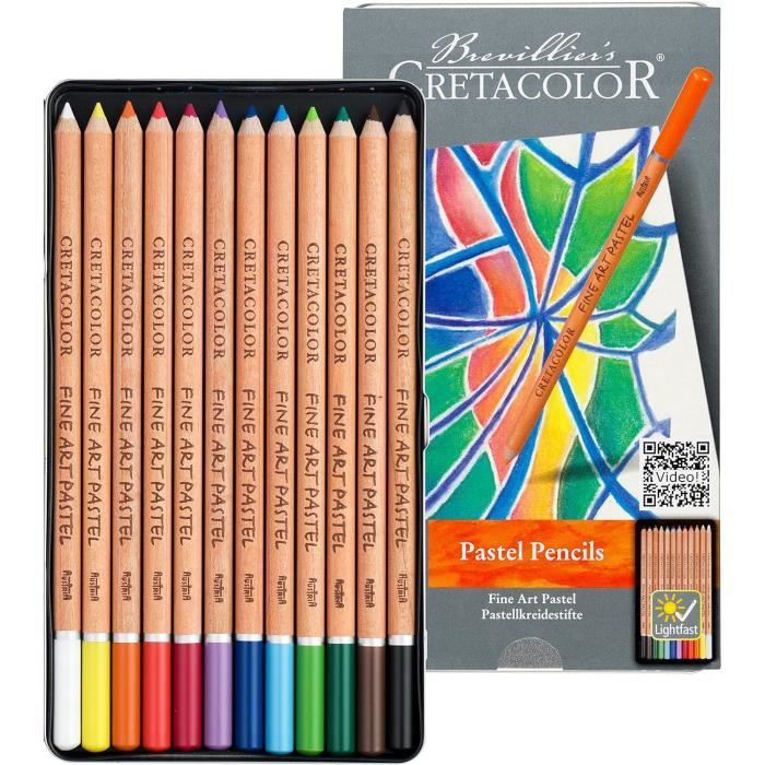 CRETACOLOR Pastel Pencils, crayons pastels à haute résistance à la lère ...