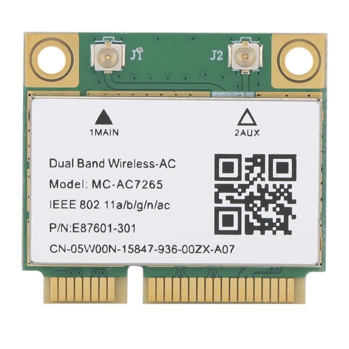 Tmishion Carte R Seau Sans Fil Carte R Seau Mini Pci E Gigabit Bi Bande Pour Bluetooth Wifi