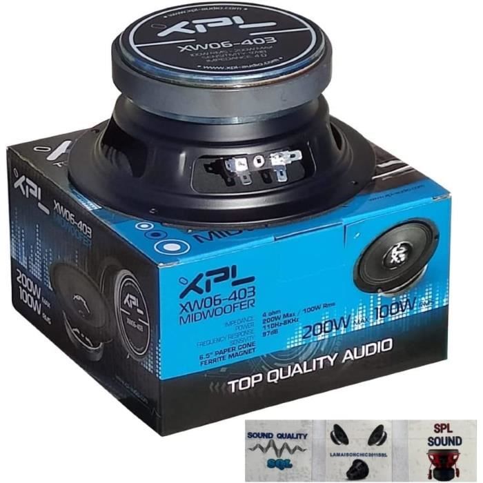 1 Midwoofer Xw06-403 Xw06 403 Haut-Parleur Mid Bass 16,50 Cm 165 Mm 6,5" 100 Watts Rms 200 Watts ...