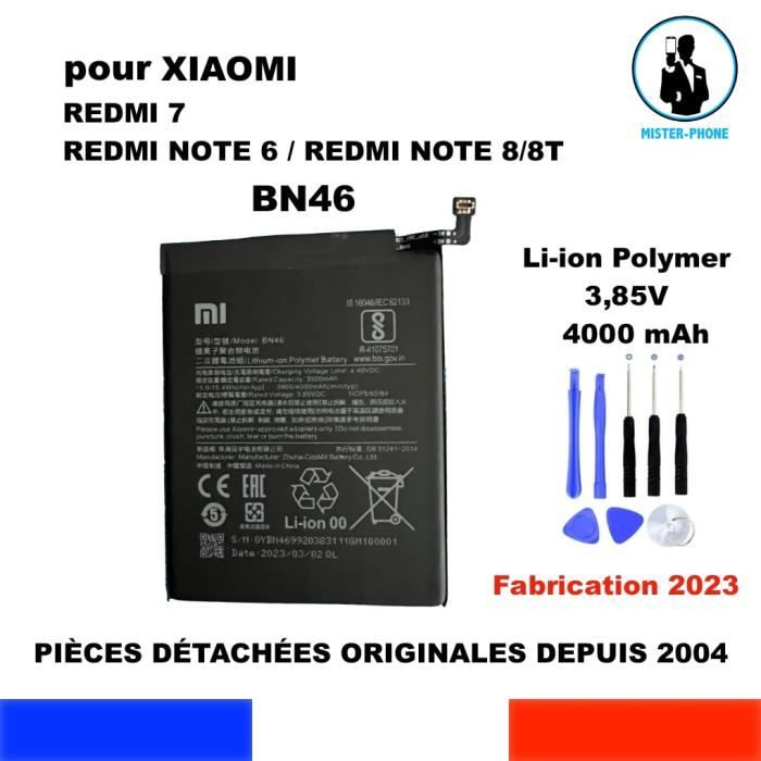 BATTERIE ORIGINALE BN46 XIAOMI REDMI NOTE 6 / REDMI NOTE 8/8T / REDMI 7 ...