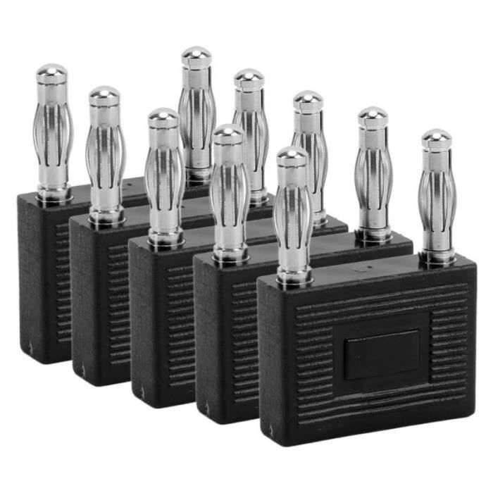 VERYNICE-Connecteur double fiche banane 5PCS Double Rangée Fiche Banane ...