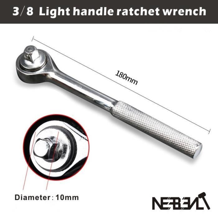 CLE A MOLETTE,1 pcs-3-8--Clé à douille à cliquet pour perceuse ...