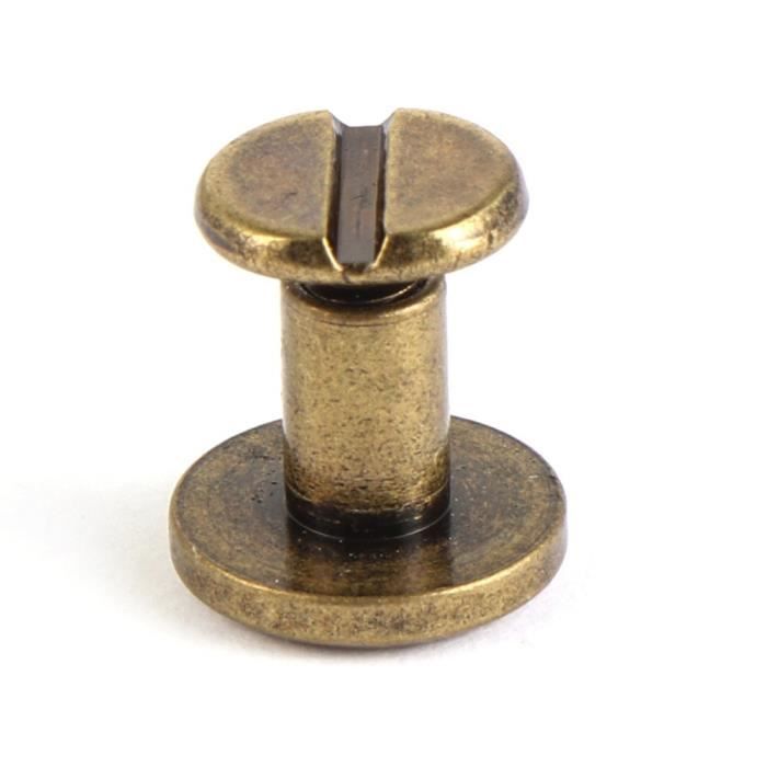 RIVET,bronze-5mm--Rivets à clous à vis solide de 10mm, 10 ensembles ...