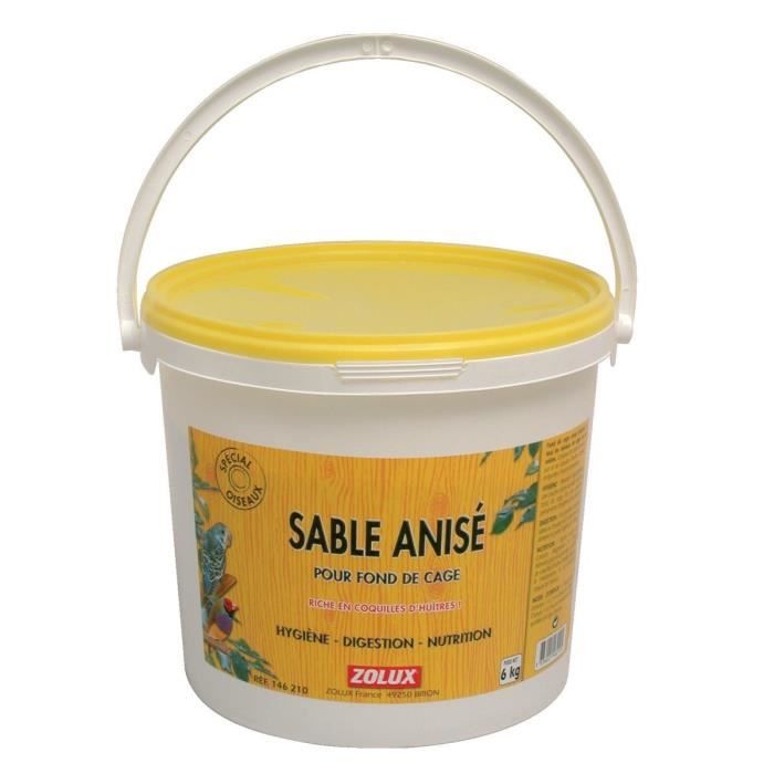 Sable Anisé pour fond de cage oiseaux 6 kg - Cdiscount Animalerie
