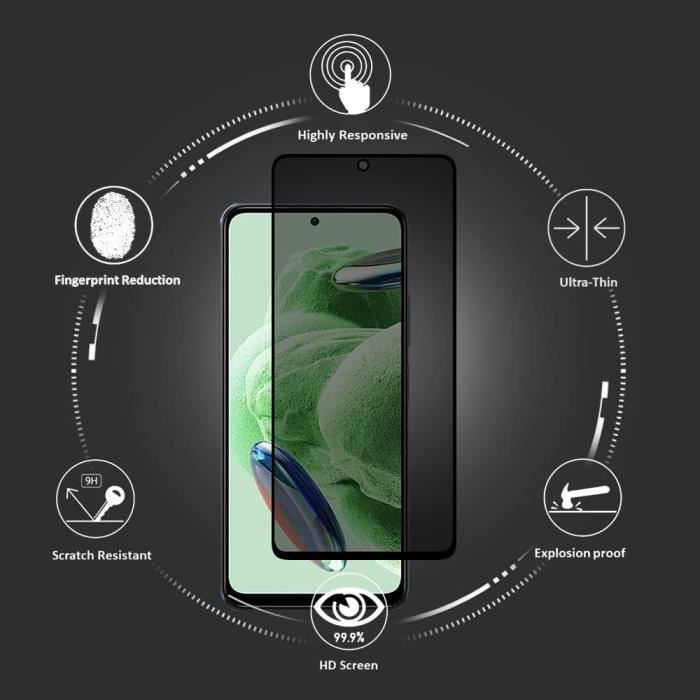 Protection Écran Anti-Espion Pour Xiaomi Redmi Note 12-Xiaomi Redmi ...