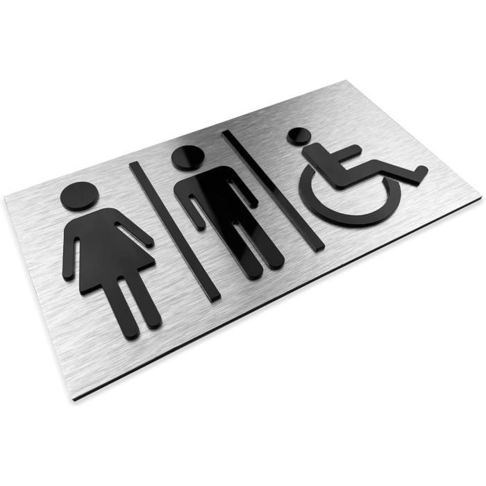 Picto WC Unisex - Pictogramme Toilette - Panneau toilettes, Porte ...